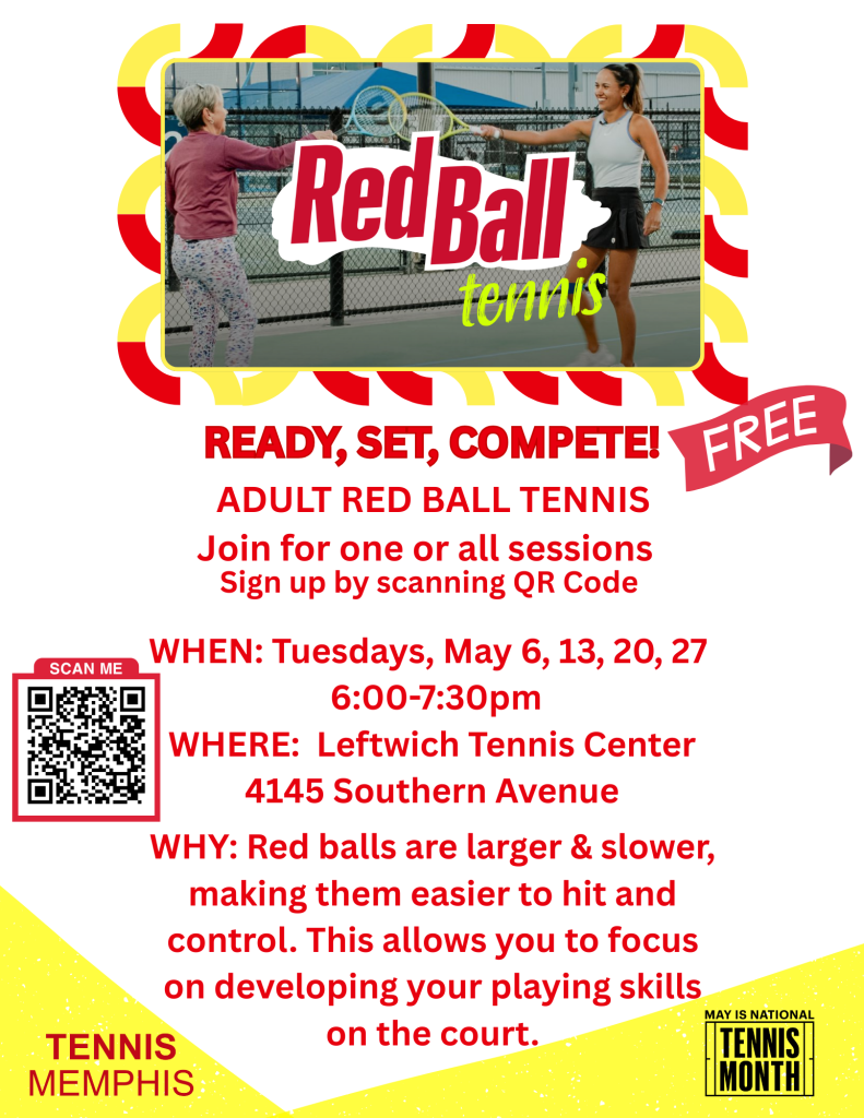 Adult Red Ball - National Tennis Month - Tennis Memphis